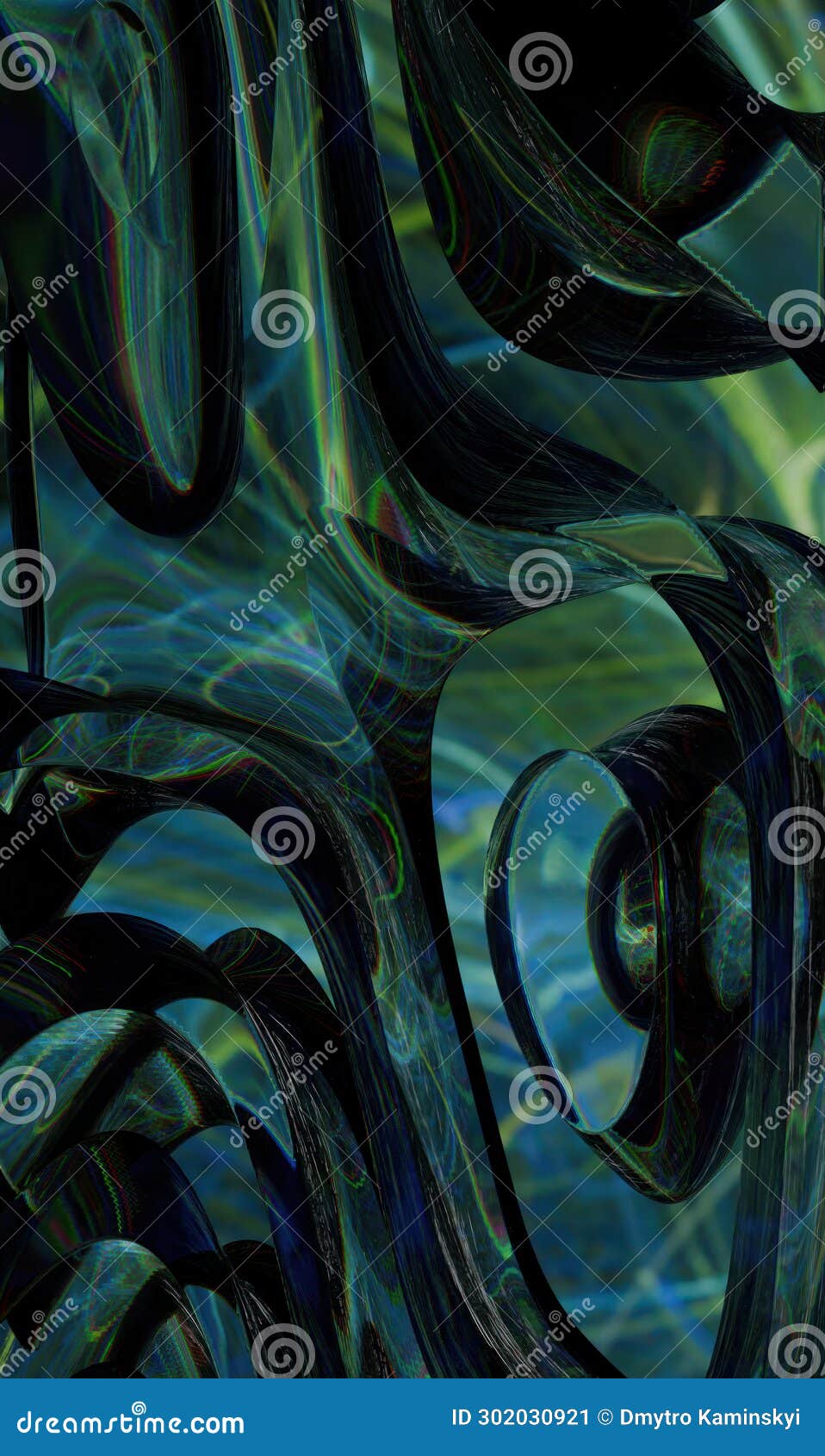 Incredible Color Reflections in Curved Glass Stock Image - Image of ...