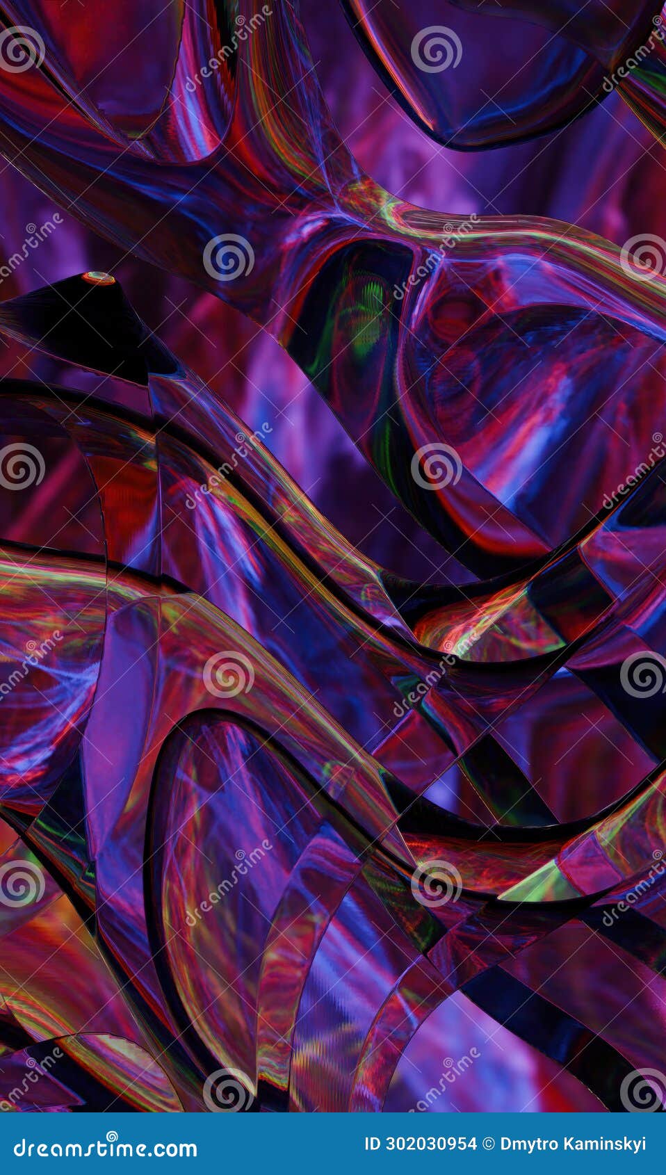 Incredible Color Reflections in Curved Glass Stock Photo - Image of ...