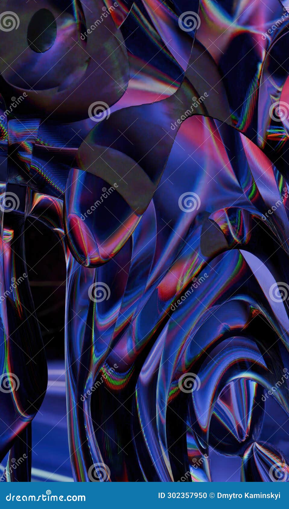 Incredible Color Reflections in Curved Glass Stock Photo - Image of ...