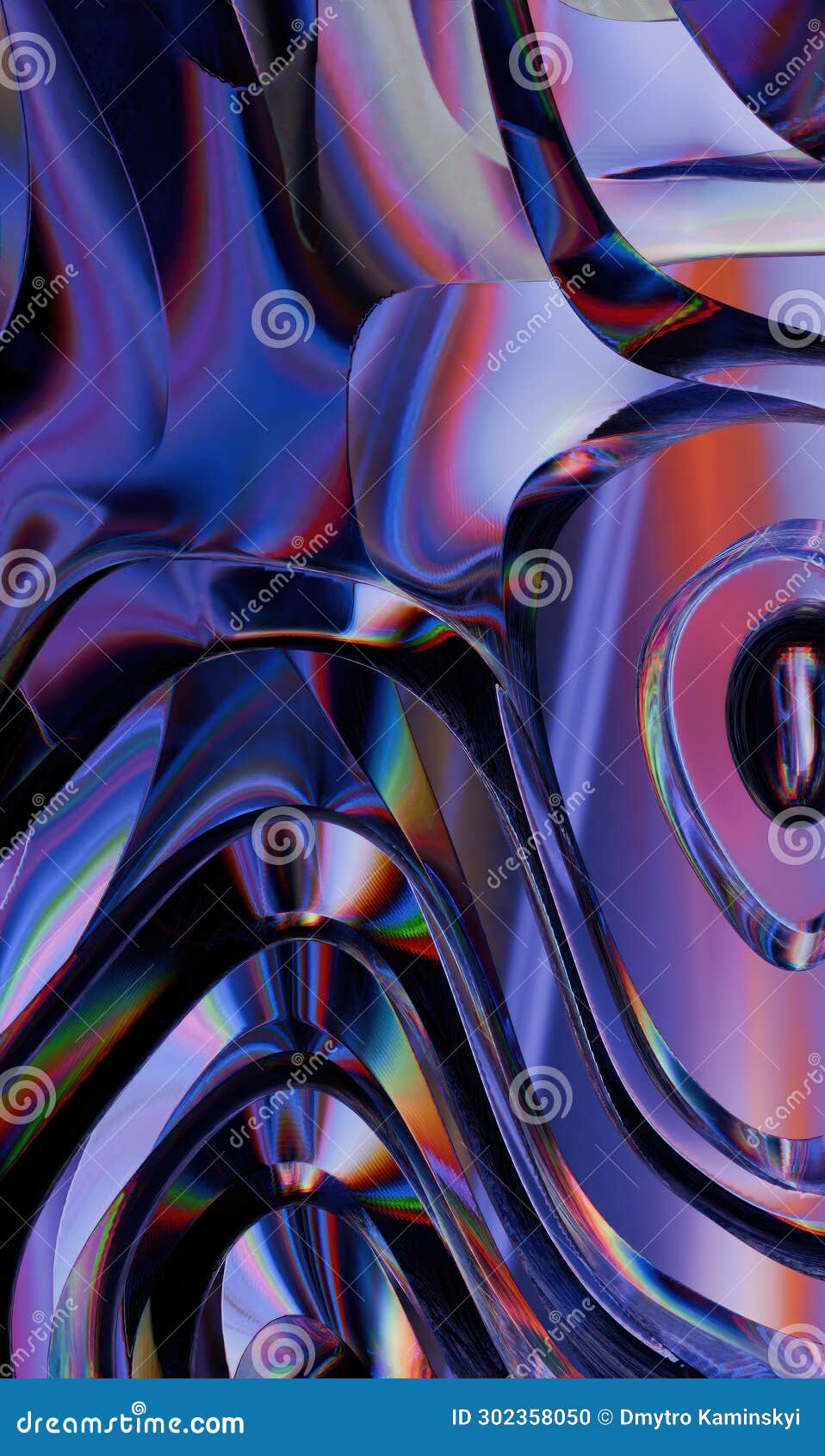 Incredible Color Reflections in Curved Glass Stock Photo - Image of ...