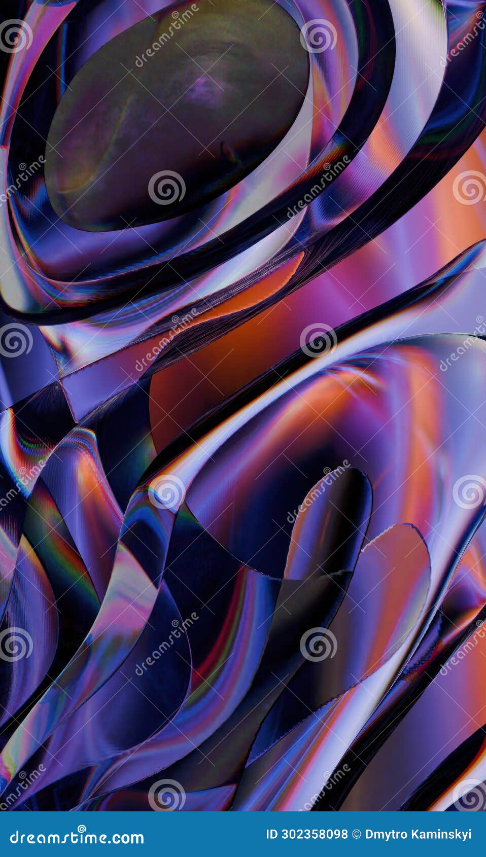 Incredible Color Reflections in Curved Glass Stock Photo - Image of ...