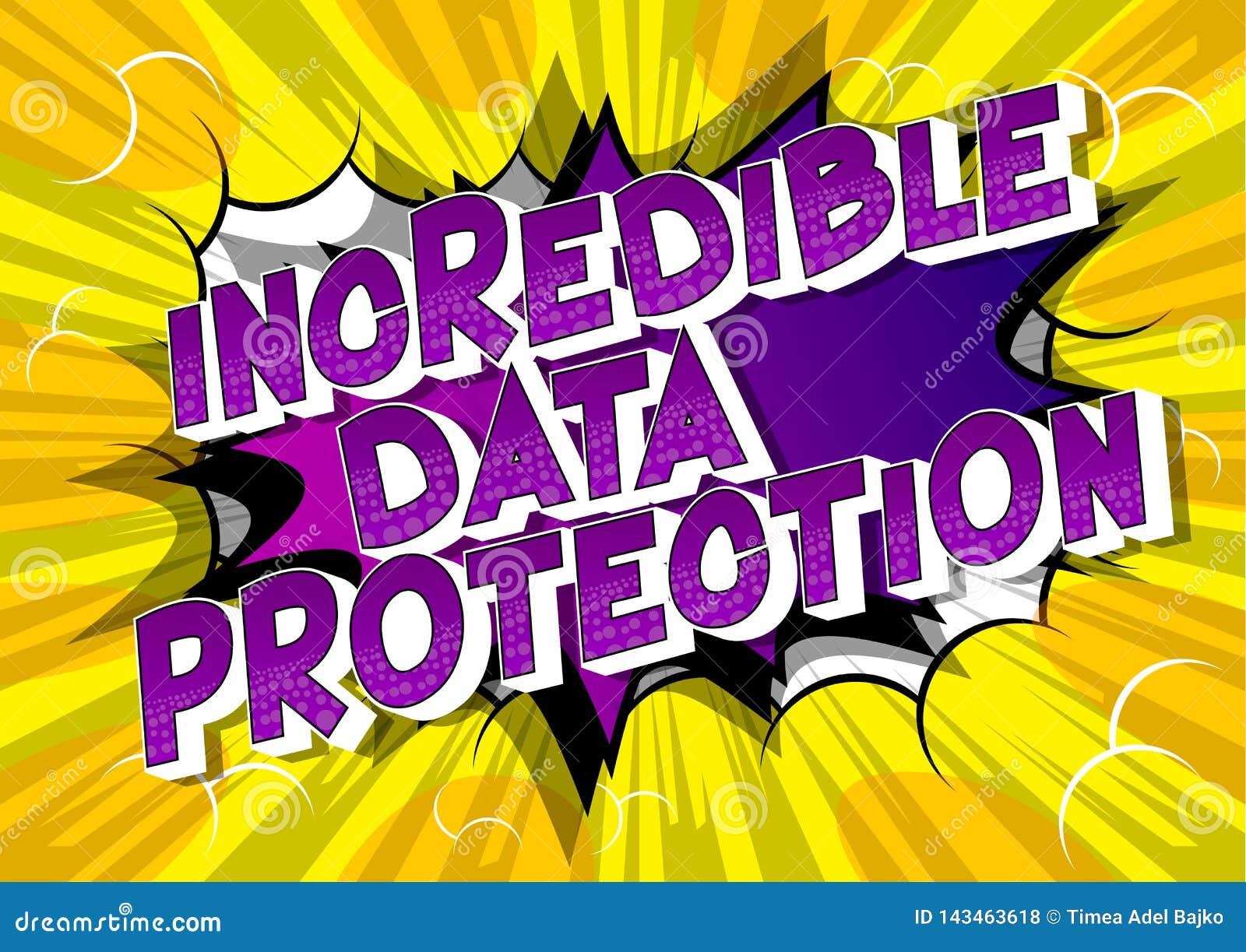 Incredible Data Protection - Comic Book Style Words. Stock Vector ...