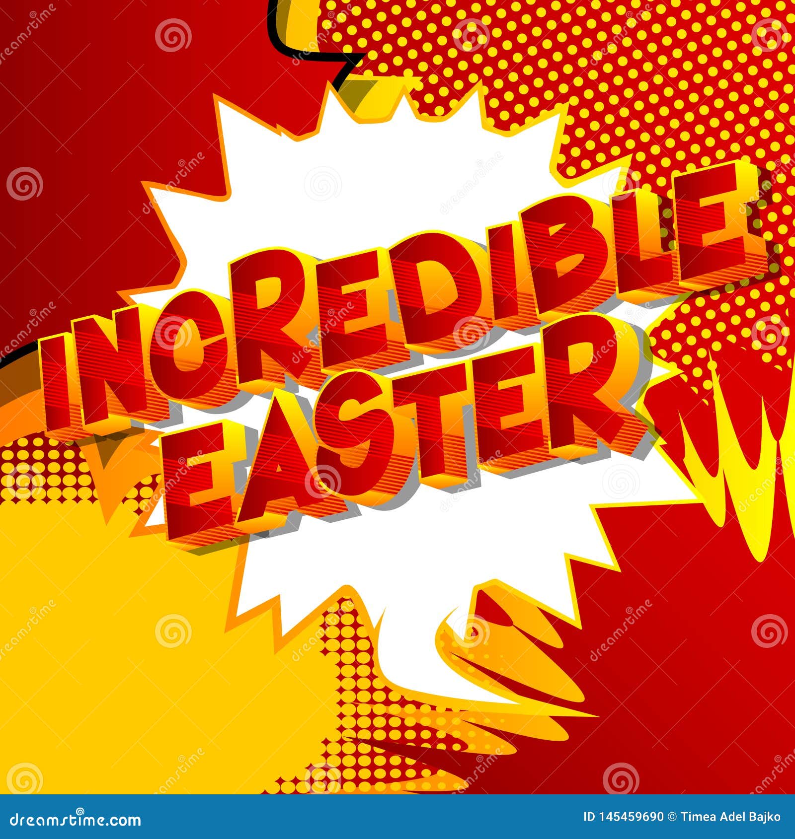 Incredible Easter - Comic Book Style Words. Stock Vector - Illustration ...