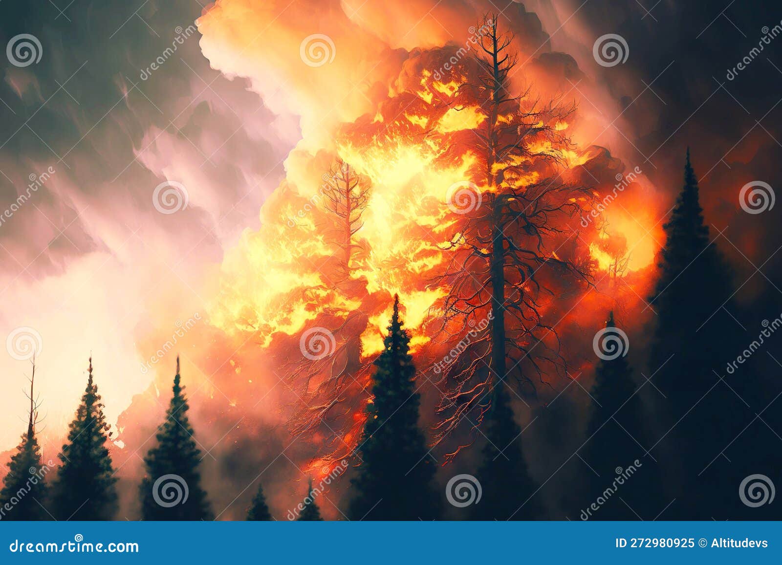 Incredible Environmental Disaster in Form of Massive Forest Wildfire ...