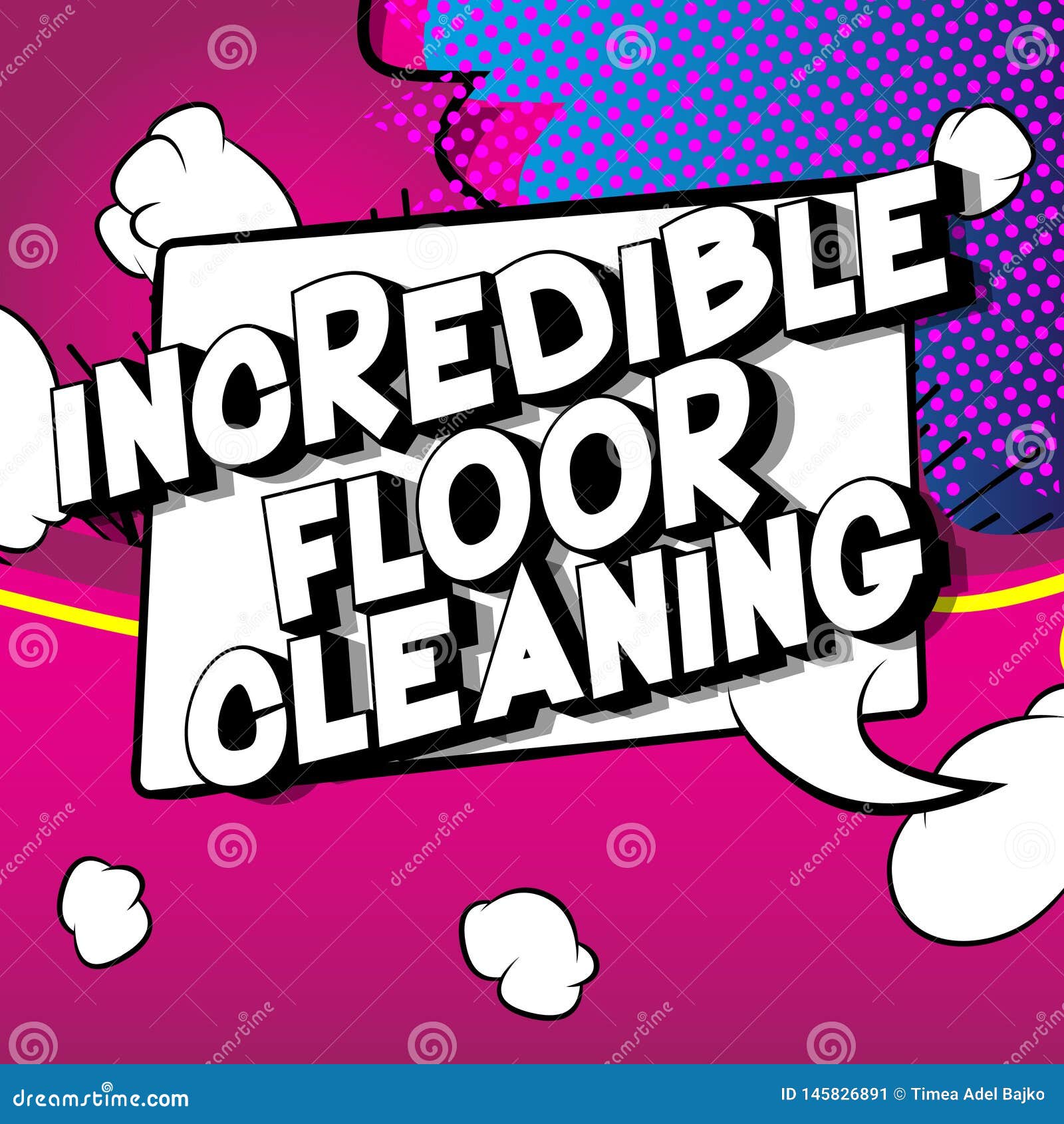Incredible Floor Cleaning - Comic Book Style Words. Stock Vector ...