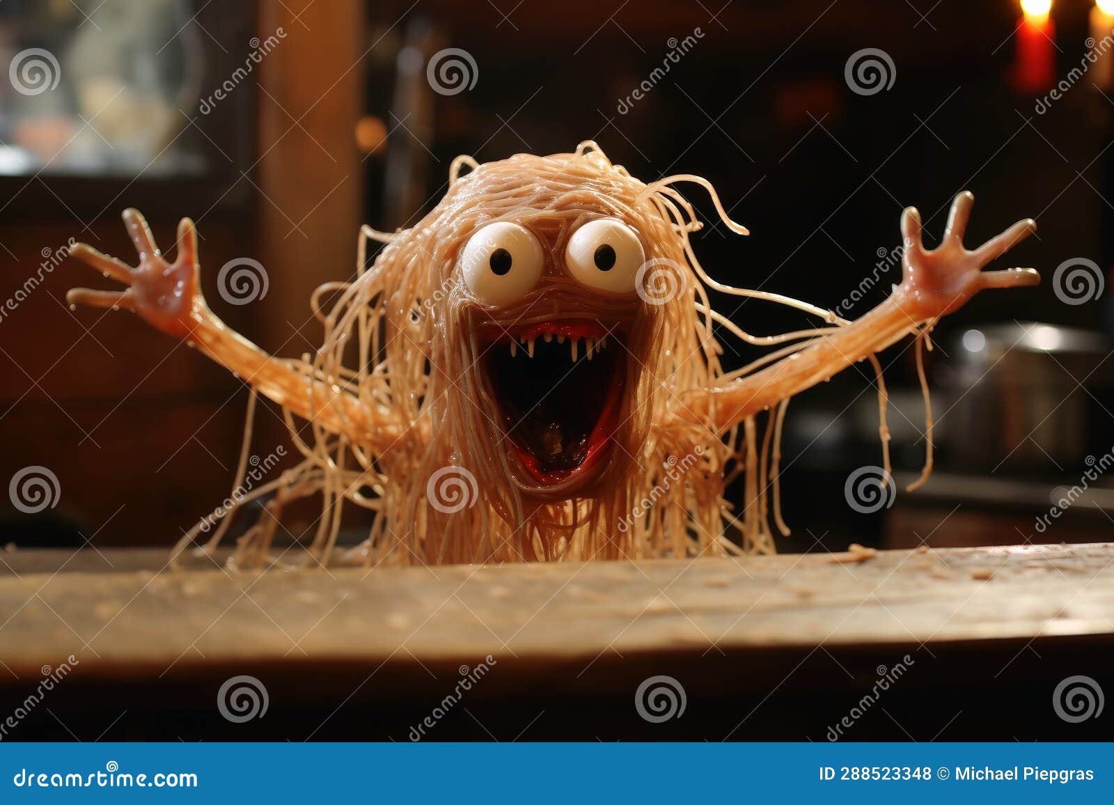 The Incredible Flying Spaghetti Monster Stock Illustration ...