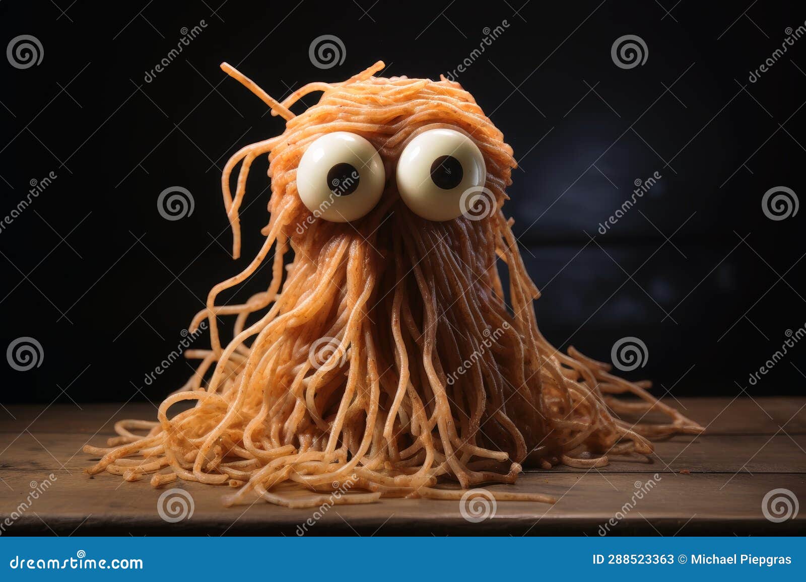 Flying Spaghetti Monster Color Sketch Engraving Cartoon Vector ...