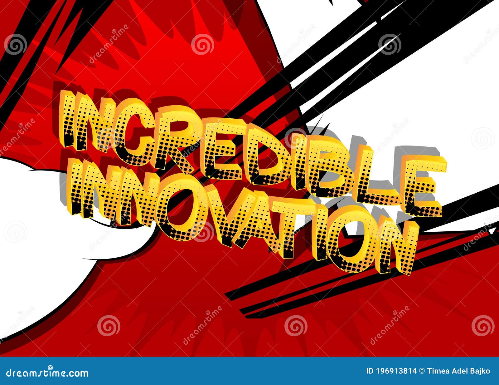 Incredible Innovation Comic Book Style Cartoon Words Stock Vector ...