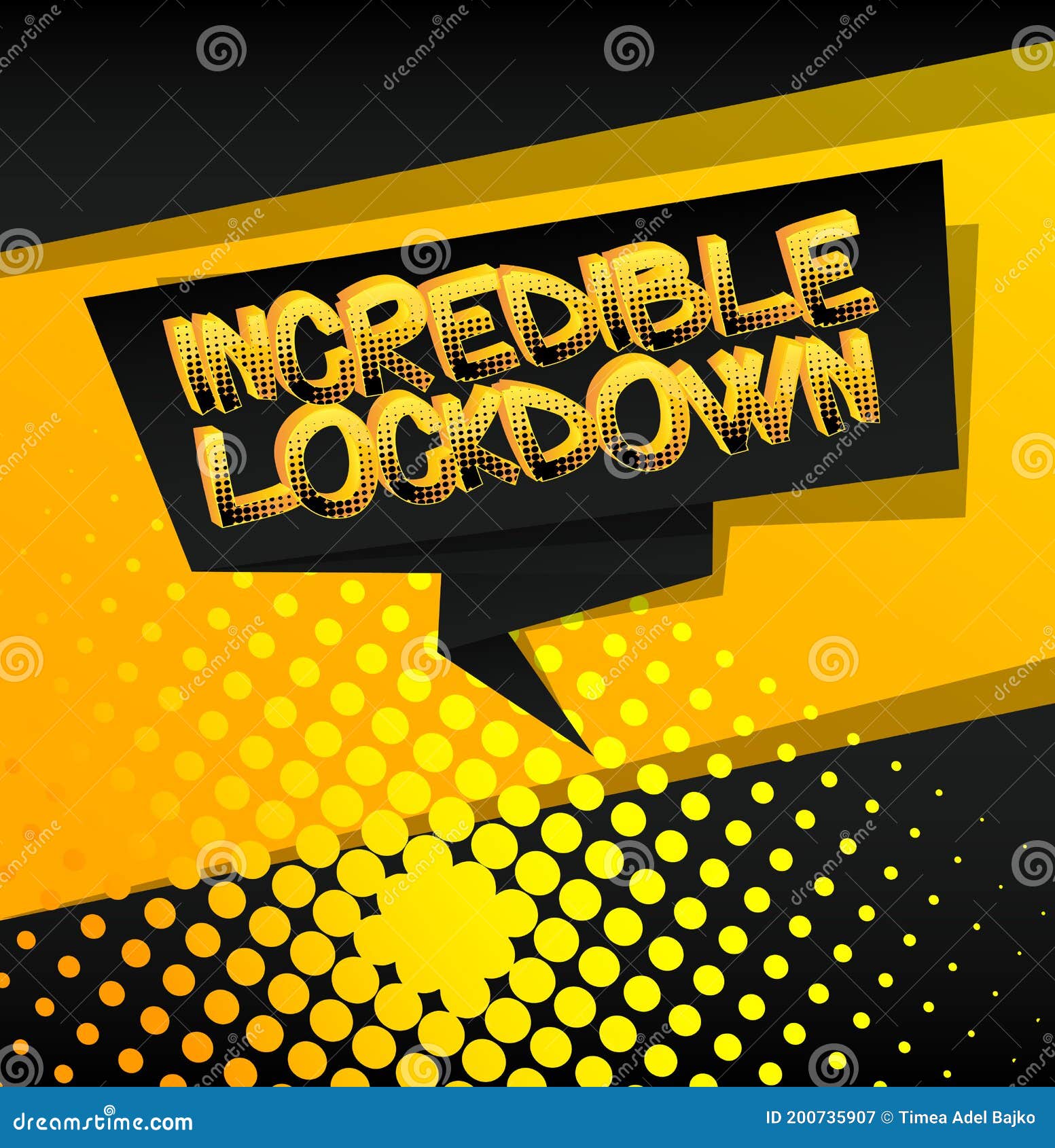 Incredible Lockdown Comic Book Style Cartoon Words Stock Vector ...