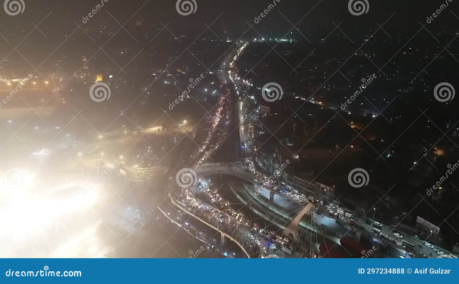 Incredible Night View of Lahore. Stock Footage - Video of park, asia ...
