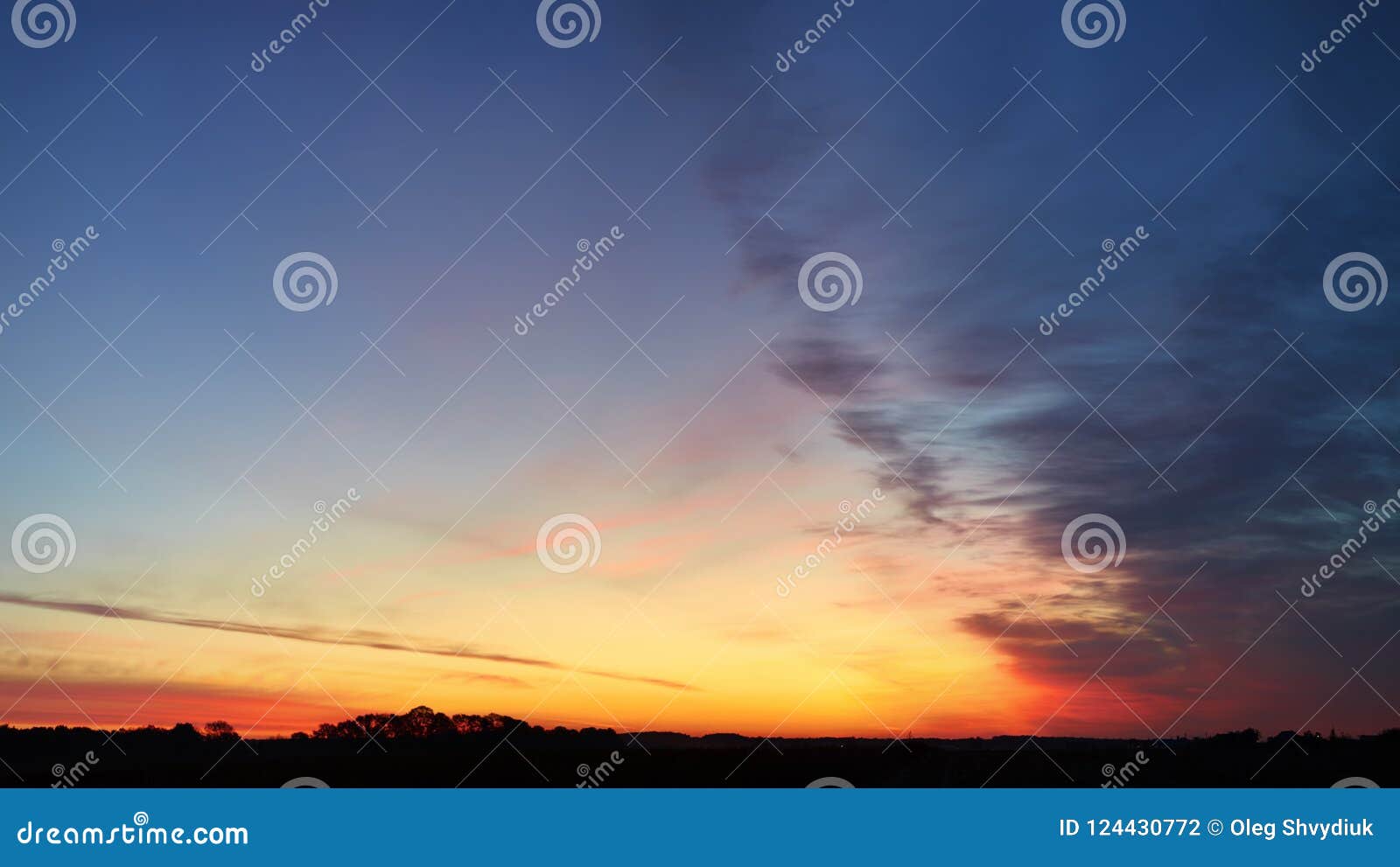 Incredible Rich Colors of Early Morning Sky Stock Photo - Image of ...