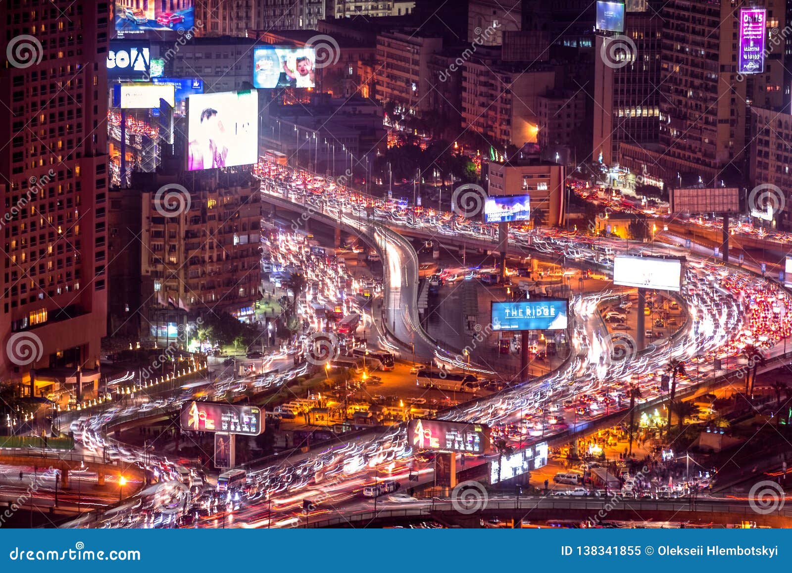 18/11/2018 Cairo, Egypt, Incredible Skyscraper View of a Night City ...