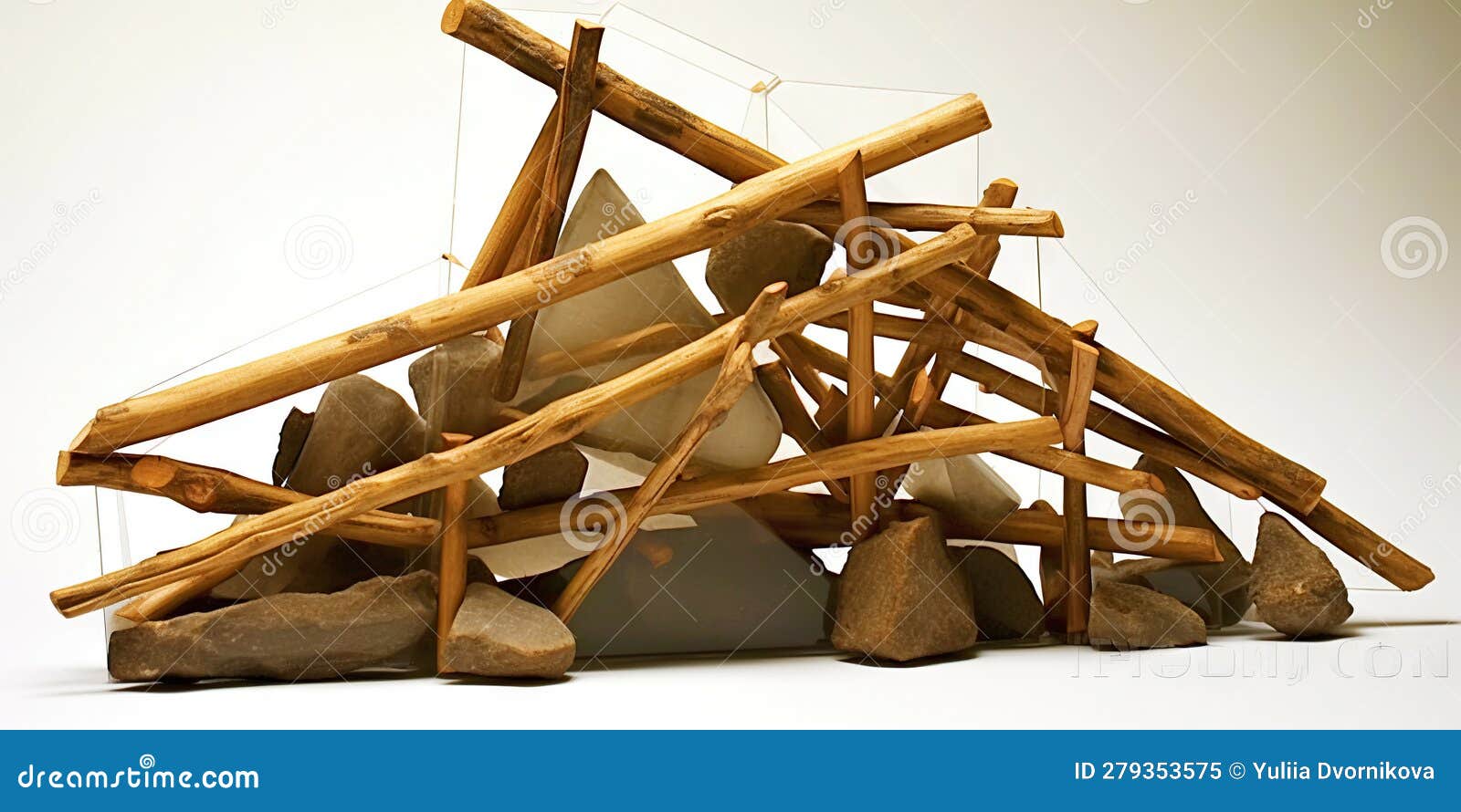 Incredible Structure Made of Sticks. Zen Mediation Concept Stock ...