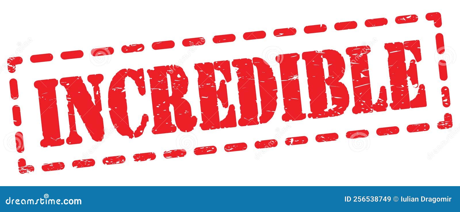 INCREDIBLE Text Written on Red Stamp Sign Stock Illustration ...