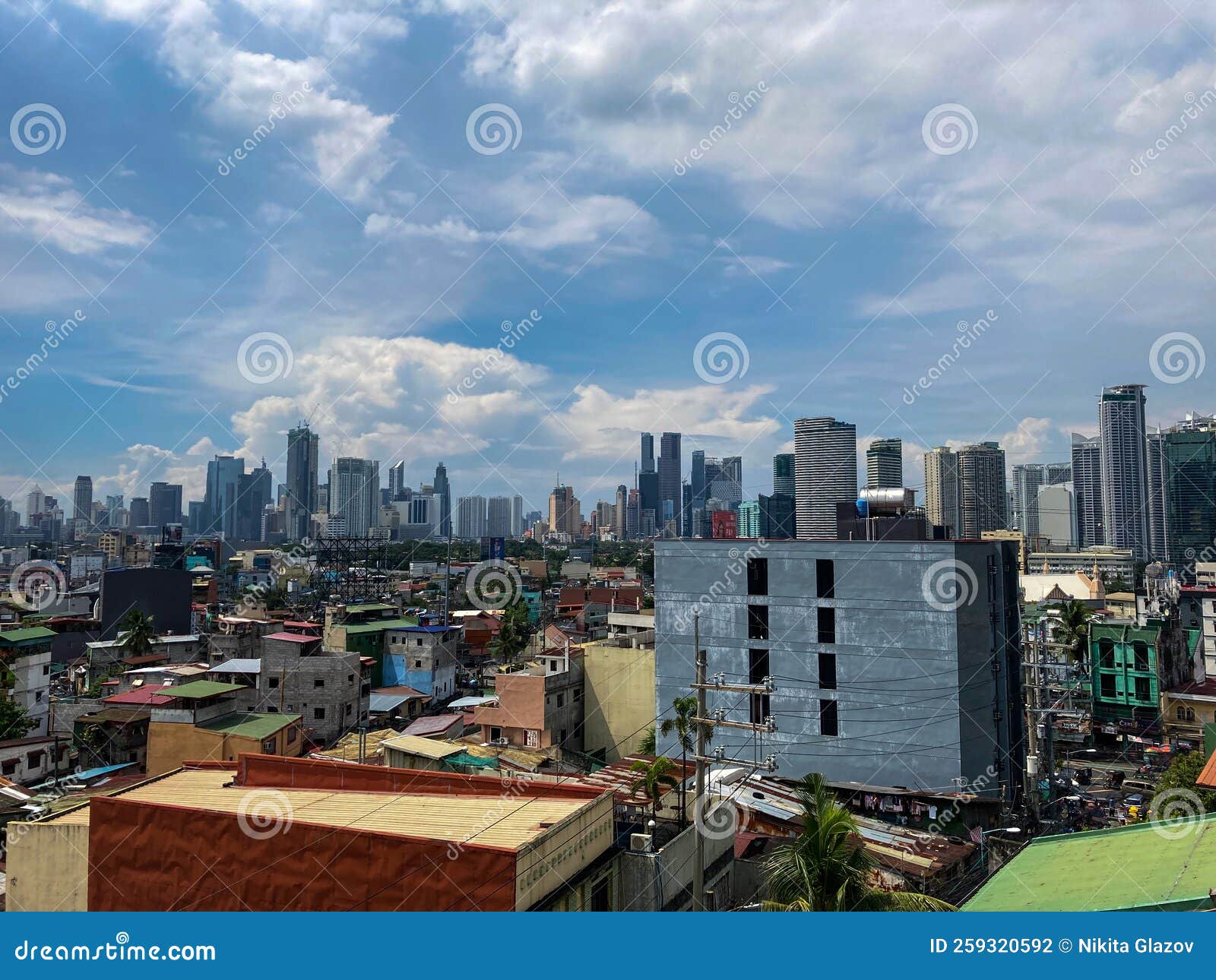 Incredible View of Whole Manila City from Skyscraper Stock Photo ...