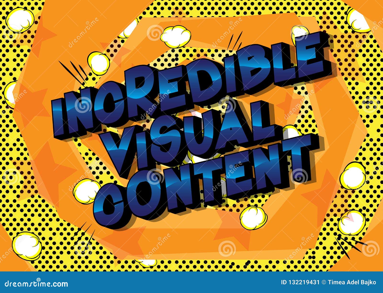 Incredible Visual Content - Comic Book Style Phrase Stock Vector ...