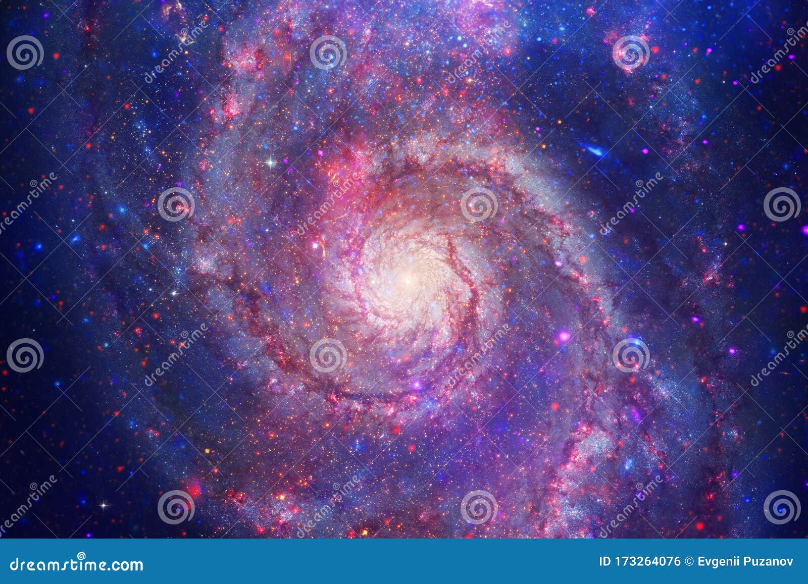 Incredibly Beautiful Galaxy in Outer Space Stock Photo - Image of field ...