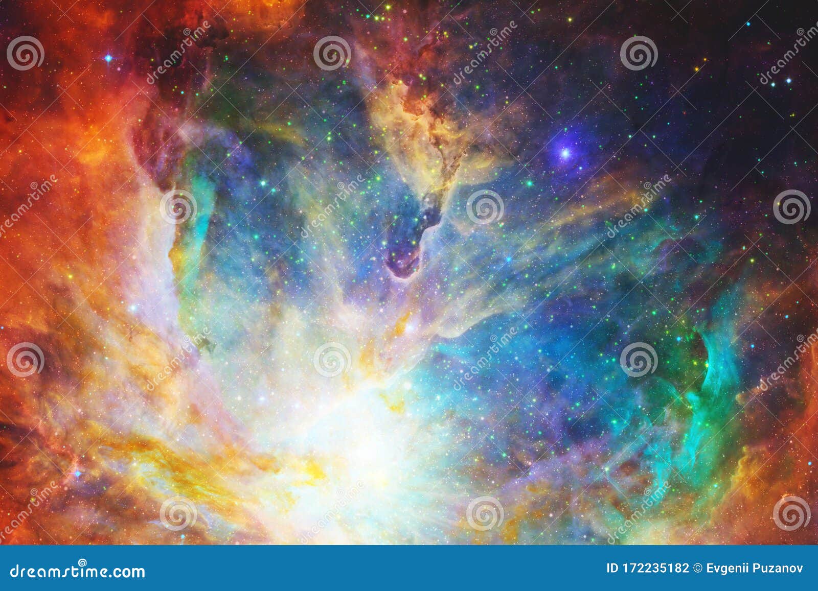 Incredibly Beautiful Galaxy in Outer Space Stock Illustration ...