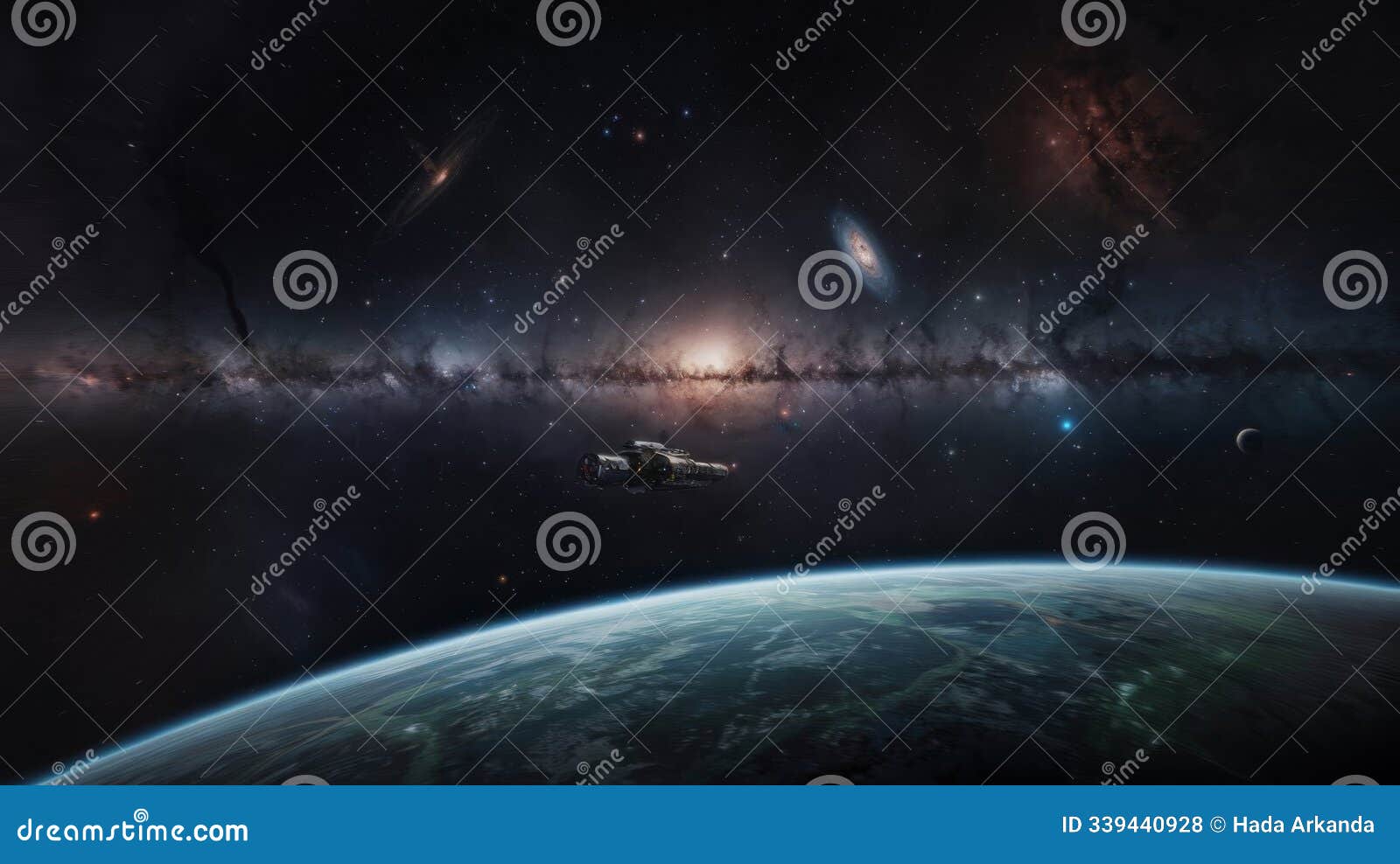 Incredibly Beautiful Galaxy Somewhere In Deep Space. Science Fiction ...