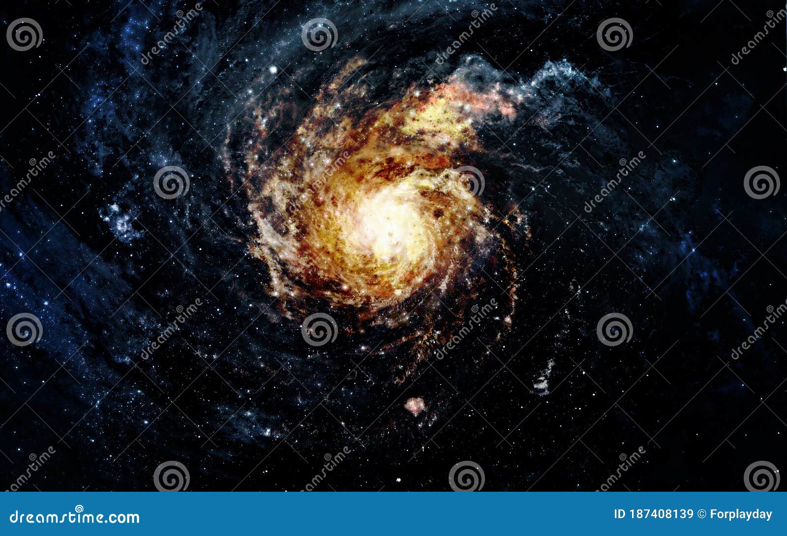 Incredibly Beautiful Spiral Galaxy Somewhere in Deep Space Stock Image ...