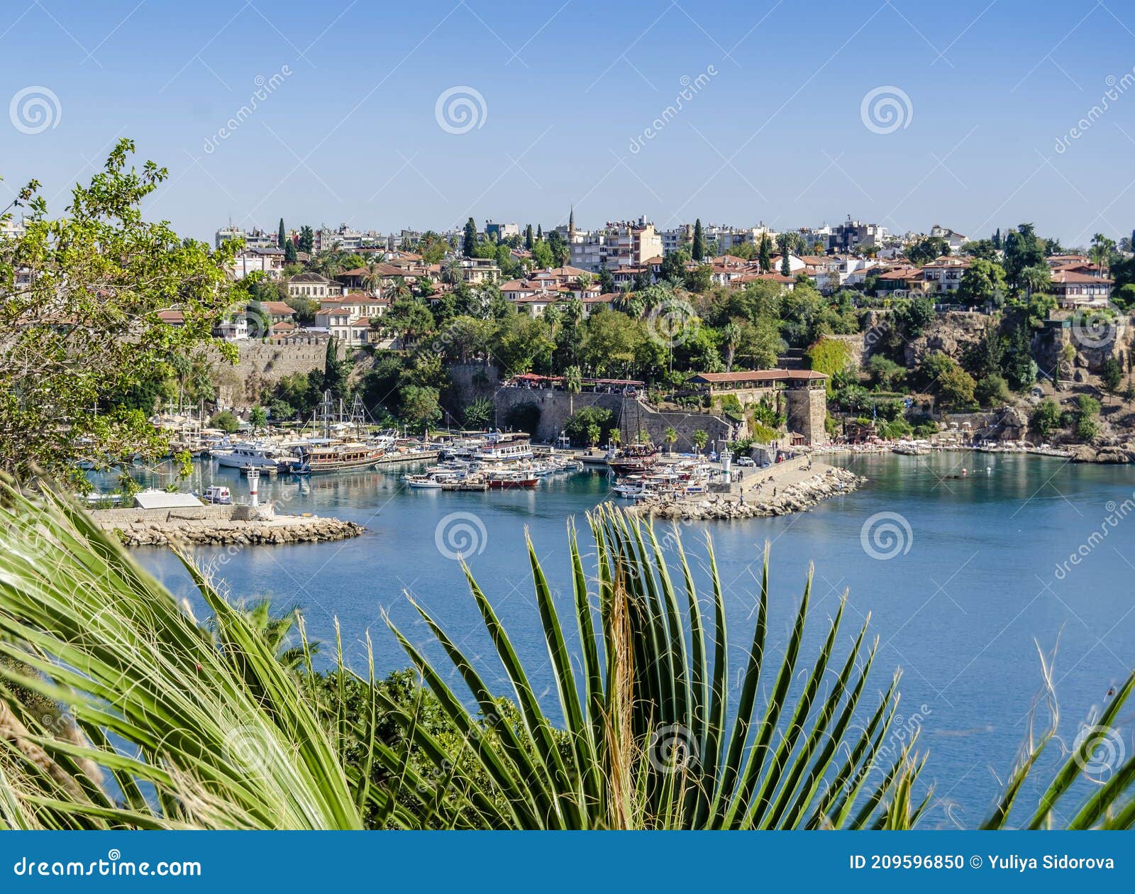 Incredibly Beautiful View of Antalya on Yachts and the Coast Stock ...