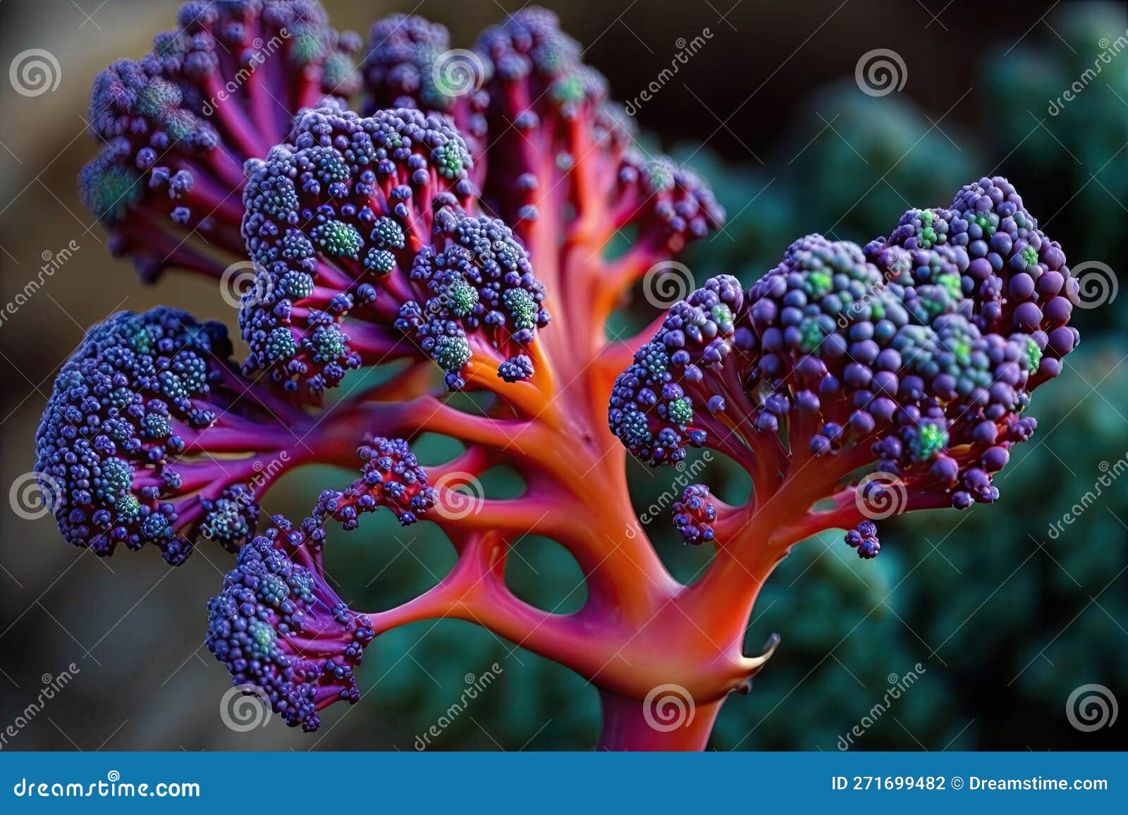 Incredibly Colorful Red Arrow Purple Sprouting Broccoli Stock ...