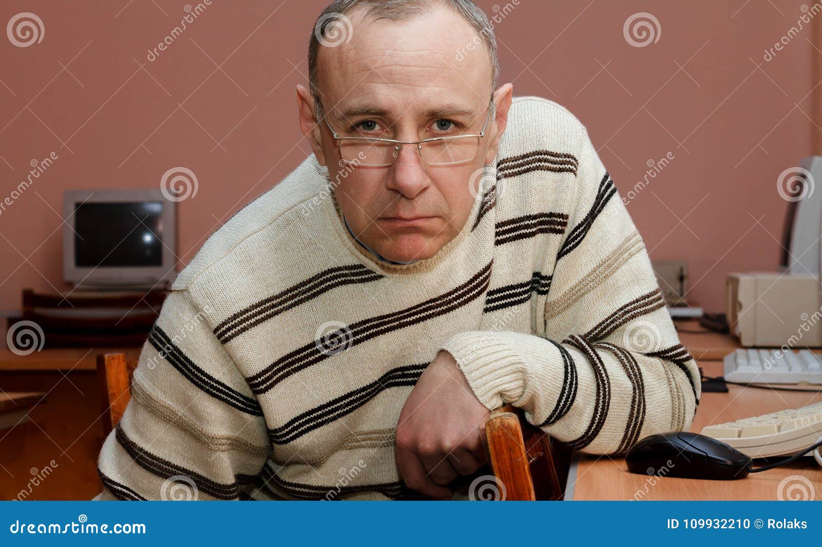 The incredulous man stock photo. Image of portrait, concentration ...
