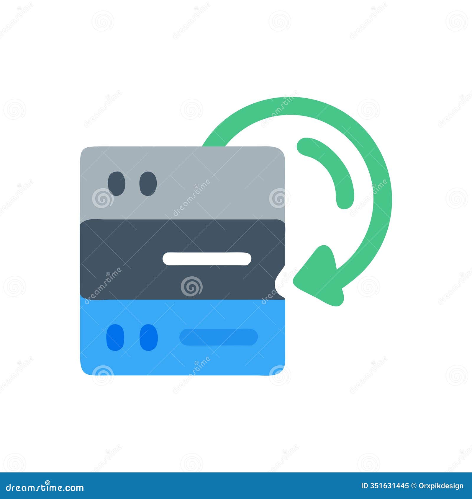 Incremental Backup Icon for Data Security Stock Illustration ...