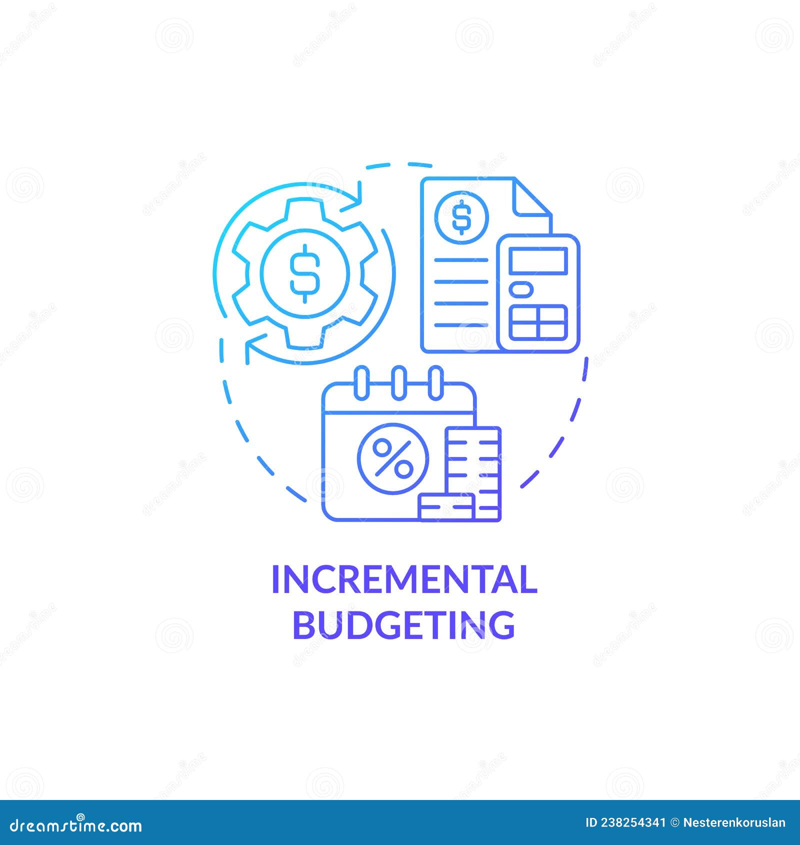 Incremental Budgeting Concept Icon Cartoon Vector | CartoonDealer.com ...