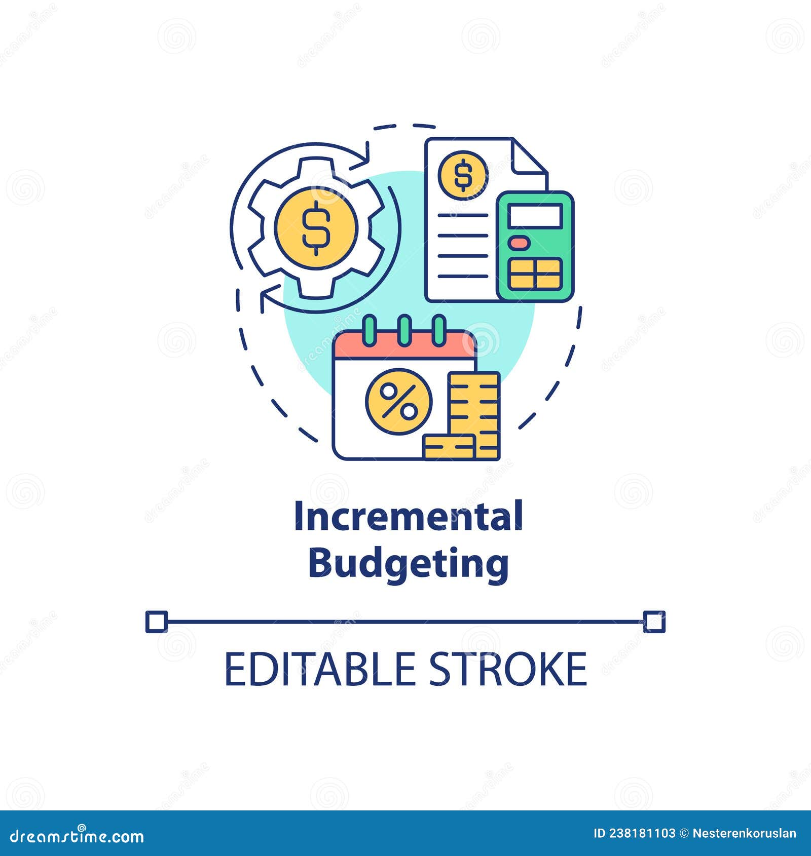 Incremental Budgeting Concept Icon Cartoon Vector | CartoonDealer.com ...