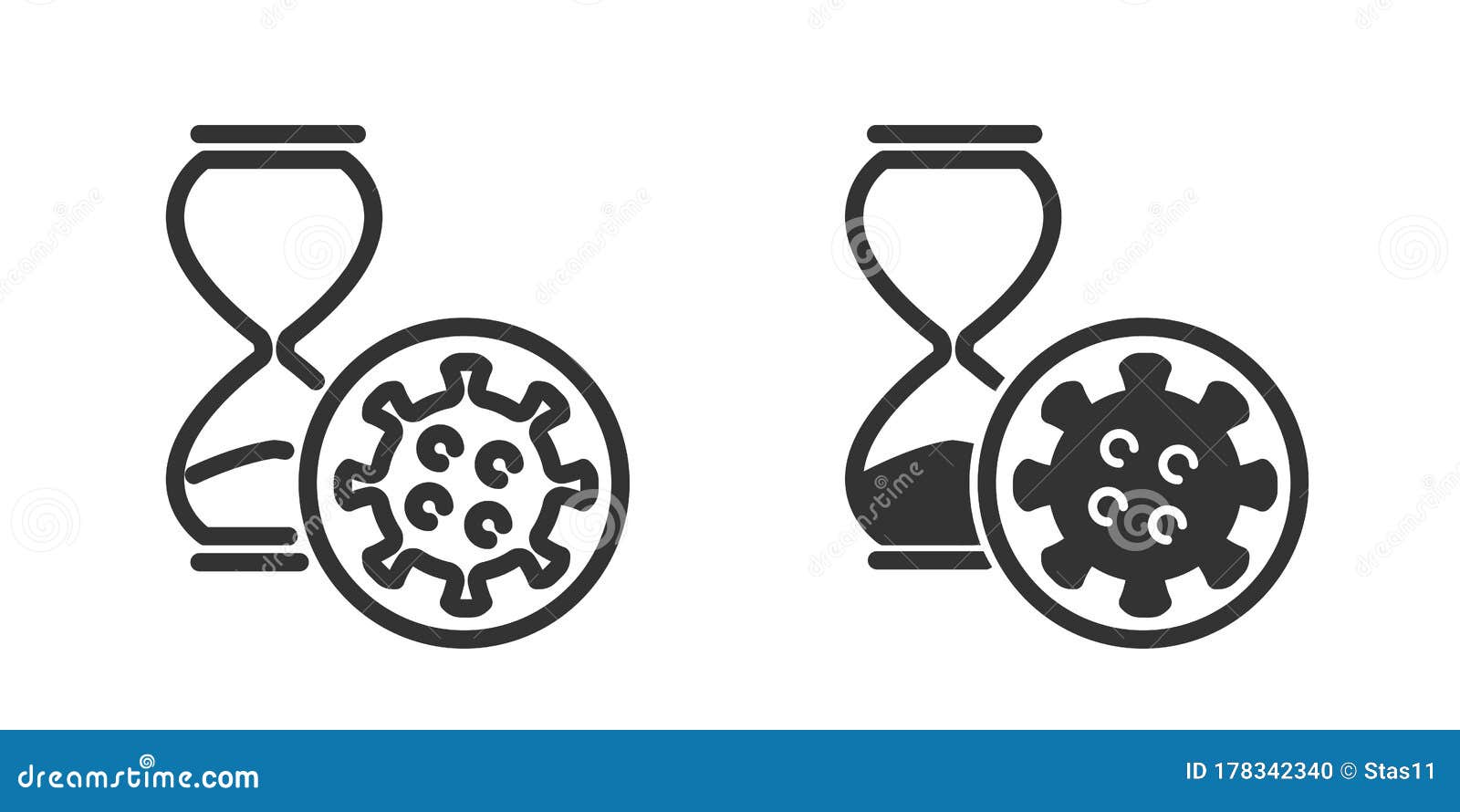 Incubation Period Icon In Two Versions In Simple Design. Vector ...