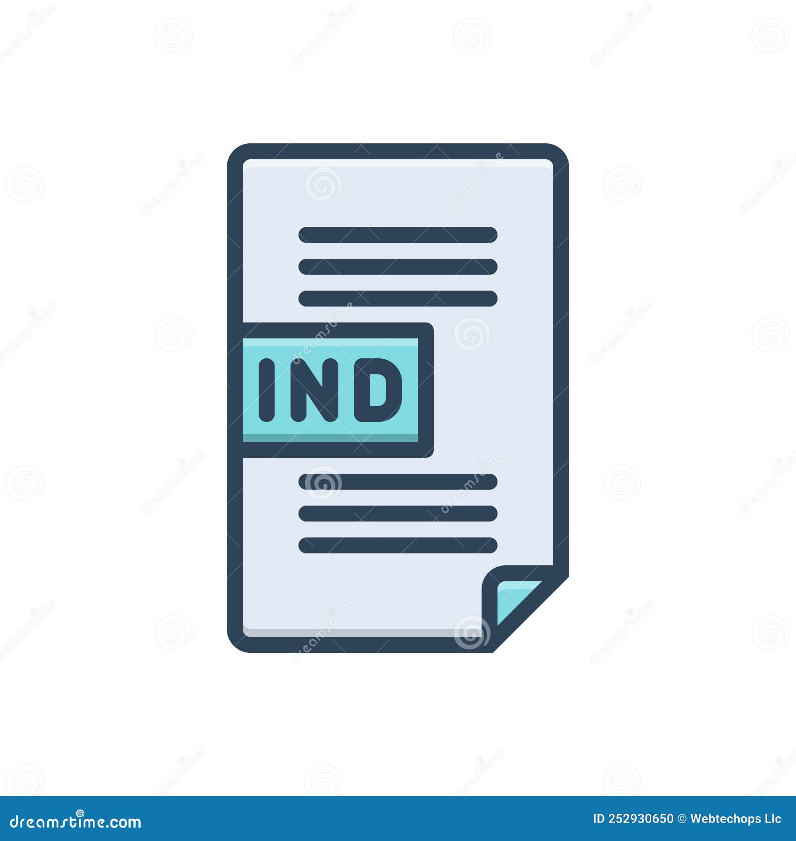 Color Illustration Icon for Ind, Folder and Format Stock Vector ...