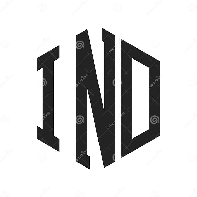 IND Logo Design. Initial Letter IND Monogram Logo Using Hexagon Shape ...