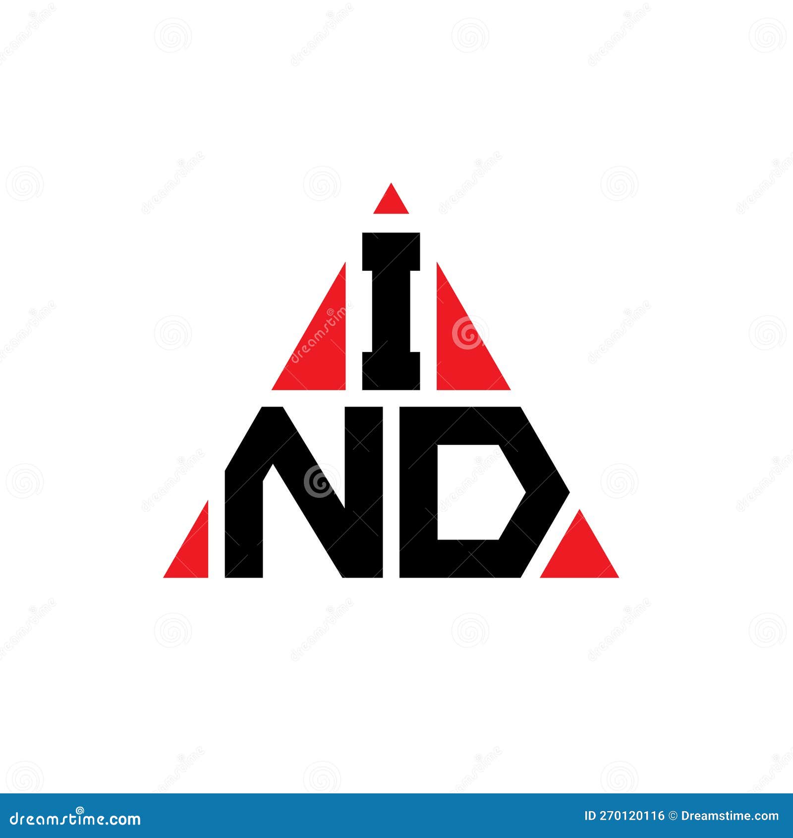IND Triangle Letter Logo Design with Triangle Shape. IND Triangle Logo ...