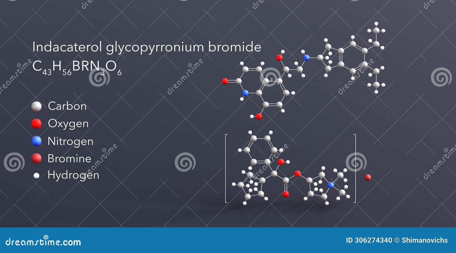 Glycopyrronium Bromide Molecule, Molecular Structures, Antimuscarinics ...