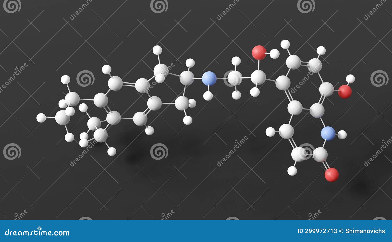 Indacaterol Molecular Structure, Adrenergic Bronchodilators, Ball and ...