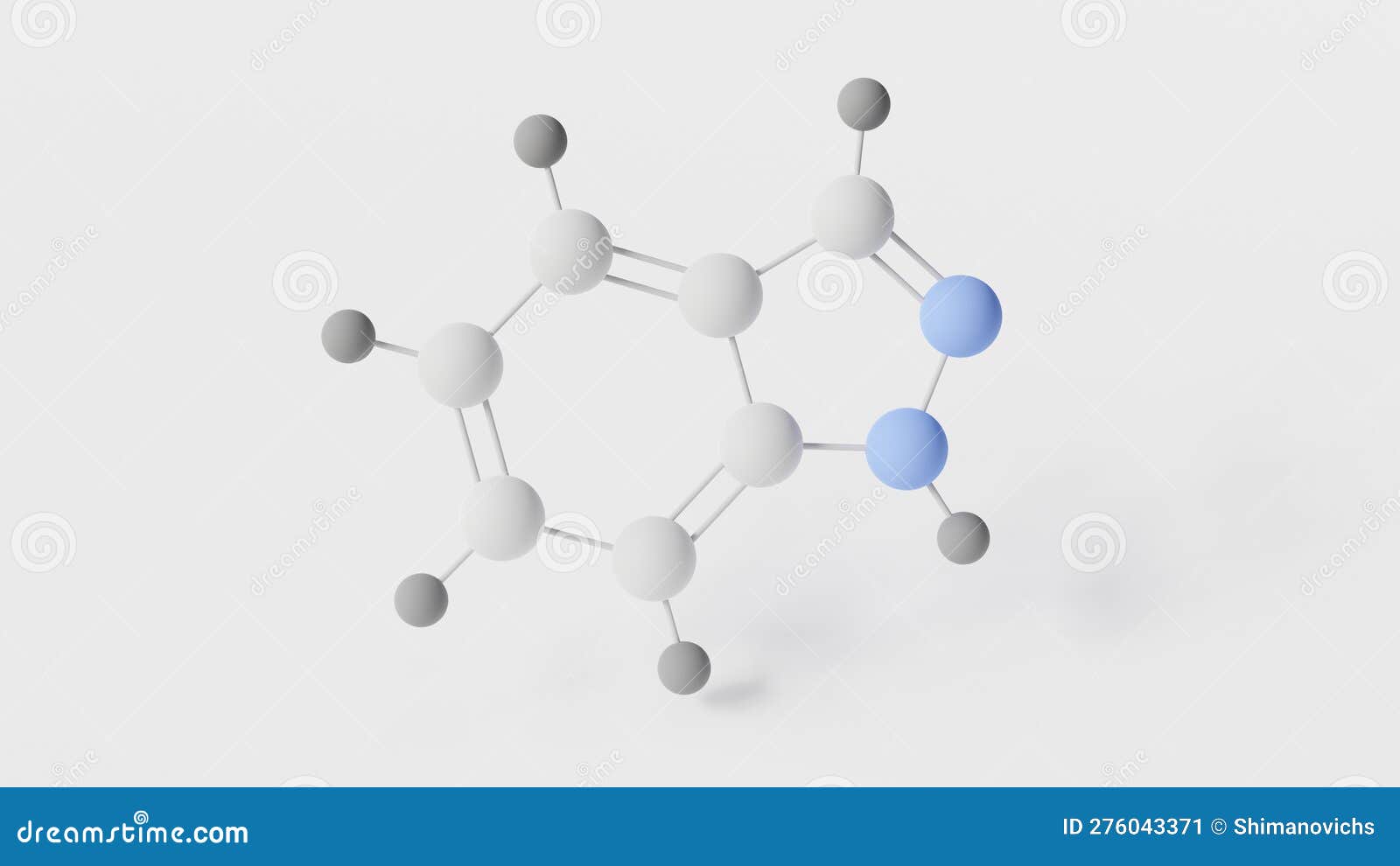 Indazole Molecule 3d, Molecular Structure, Ball and Stick Model ...
