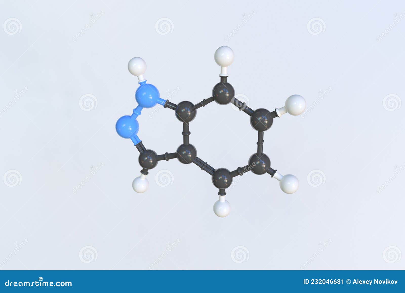 Indazole Molecular Structure, 3d Model Molecule, Isoindazole ...