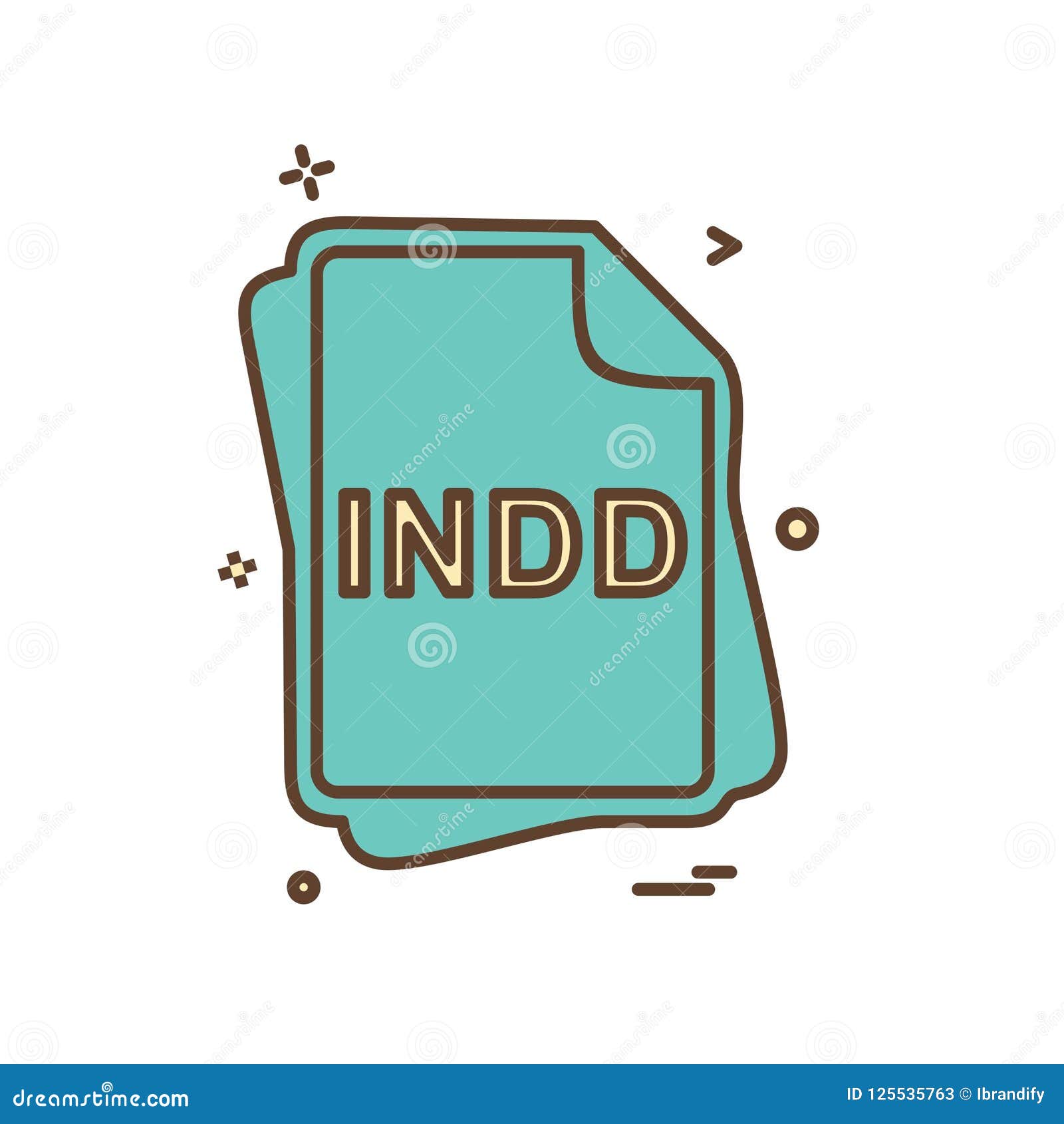 INDD File Type Icon Design Vector Stock Vector - Illustration of office ...