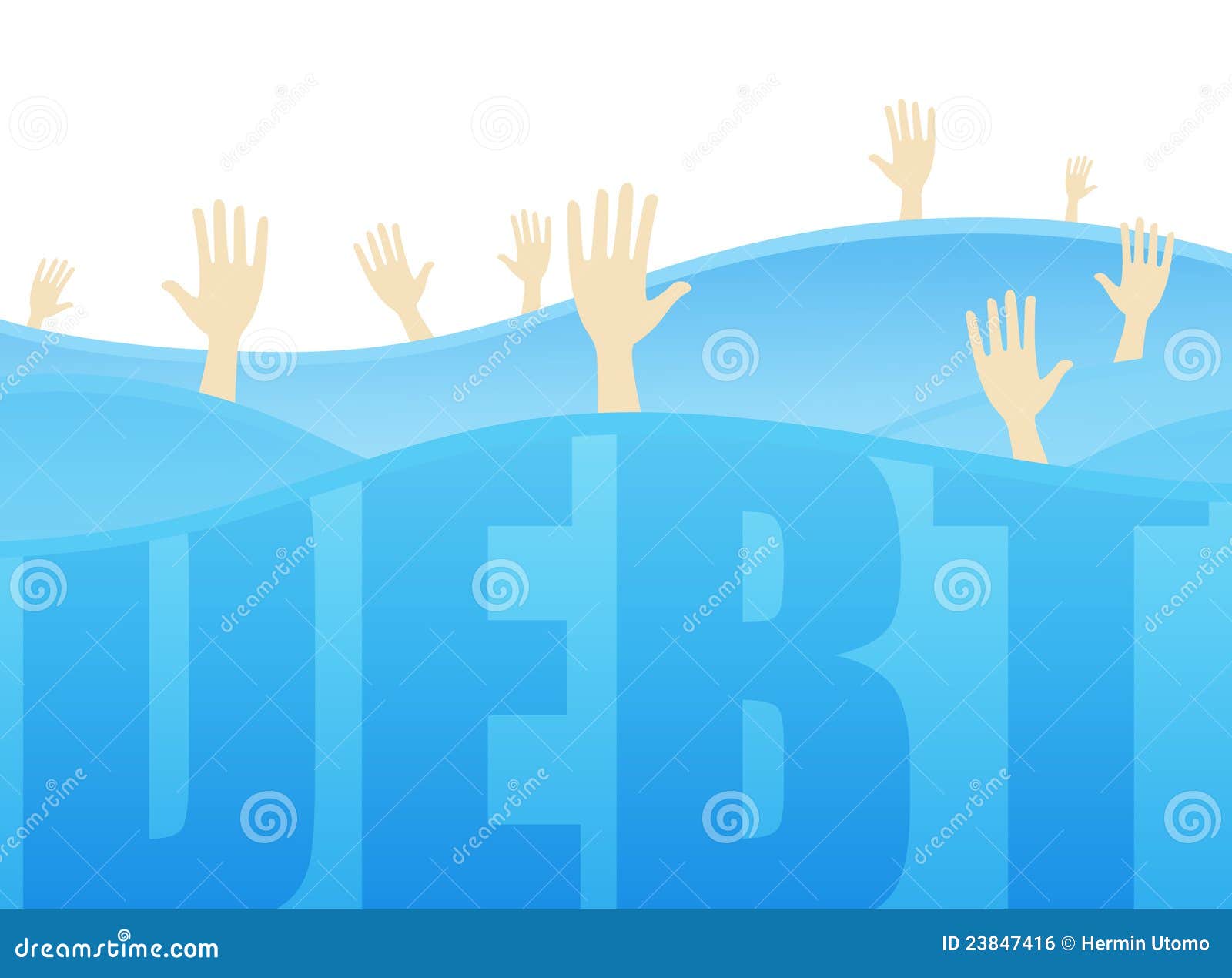 Indebted stock vector. Illustration of cartoon, mortgage - 23847416