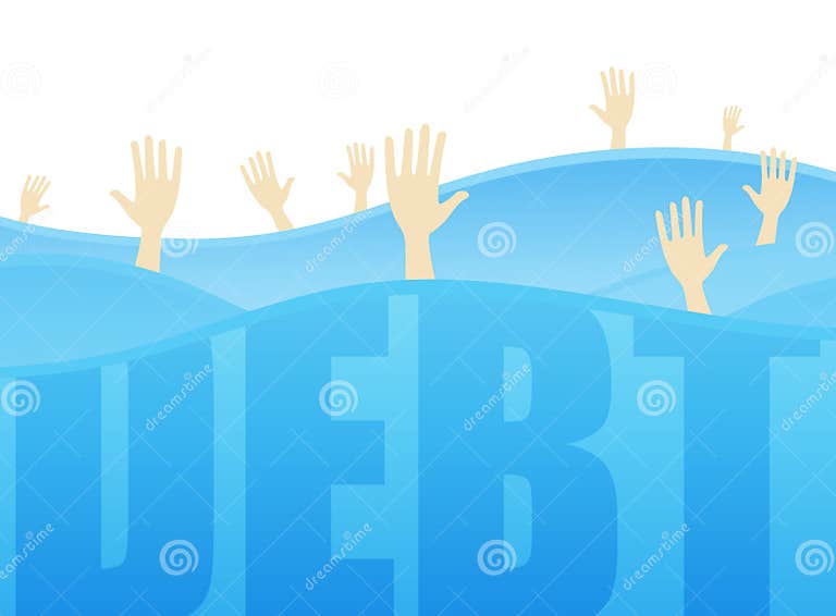 Indebted stock vector. Illustration of cartoon, mortgage - 23847416