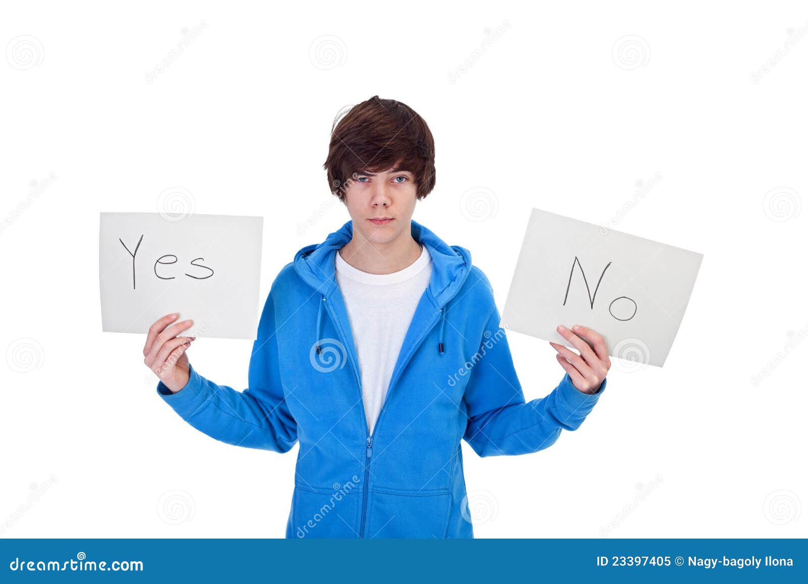 Indecisione - Ragazzo Dell'adolescente Con Le Scelte Immagine Stock ...