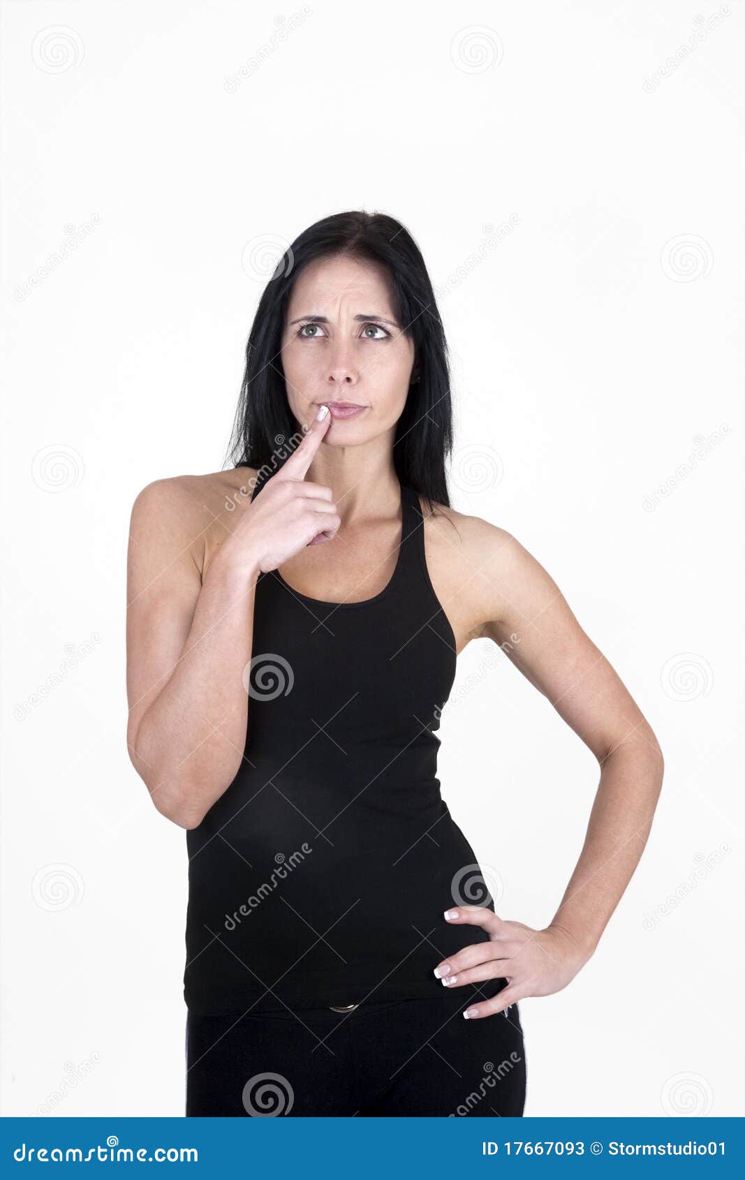 Indecisive woman stock image. Image of people, daydreaming - 17667093