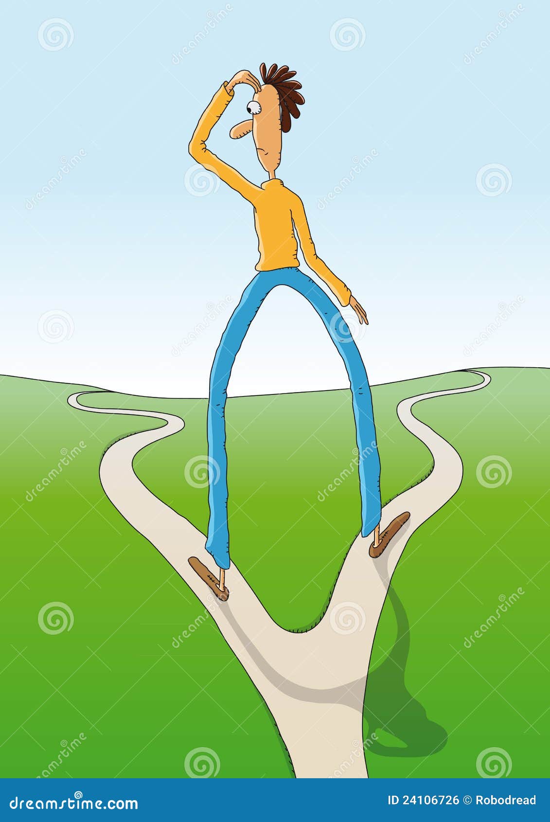 Indeciso ilustración del vector. Ilustración de figura - 24106726