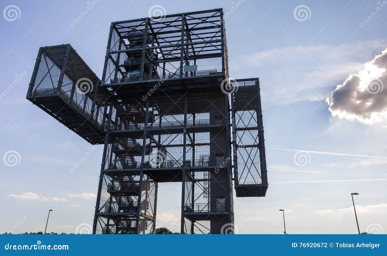 Indemann Watchtower Inden Germany Stock Photo - Image of black ...