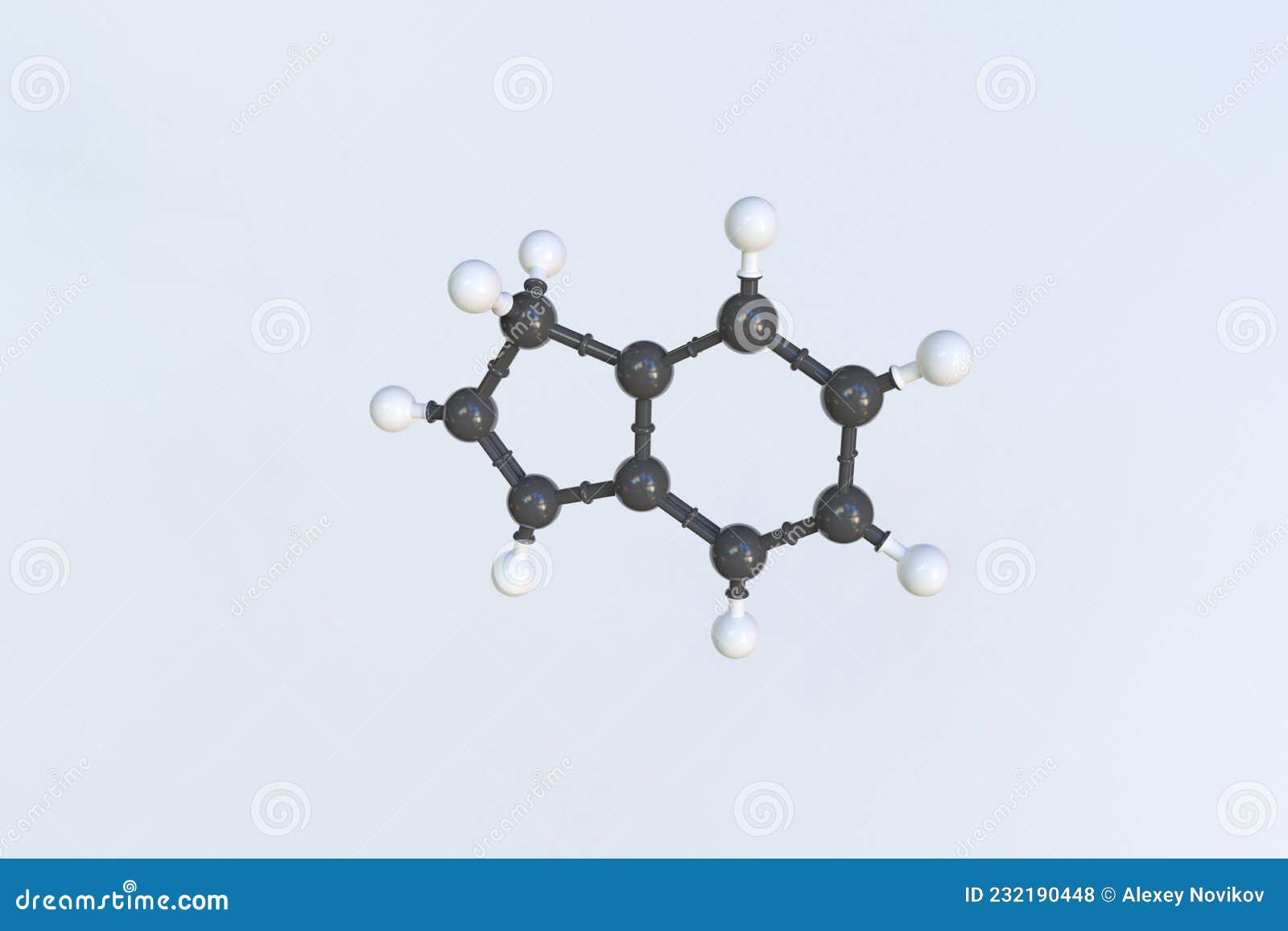 Indene Molecule, Scientific Molecular Model, Looping 3d Animation Stock ...