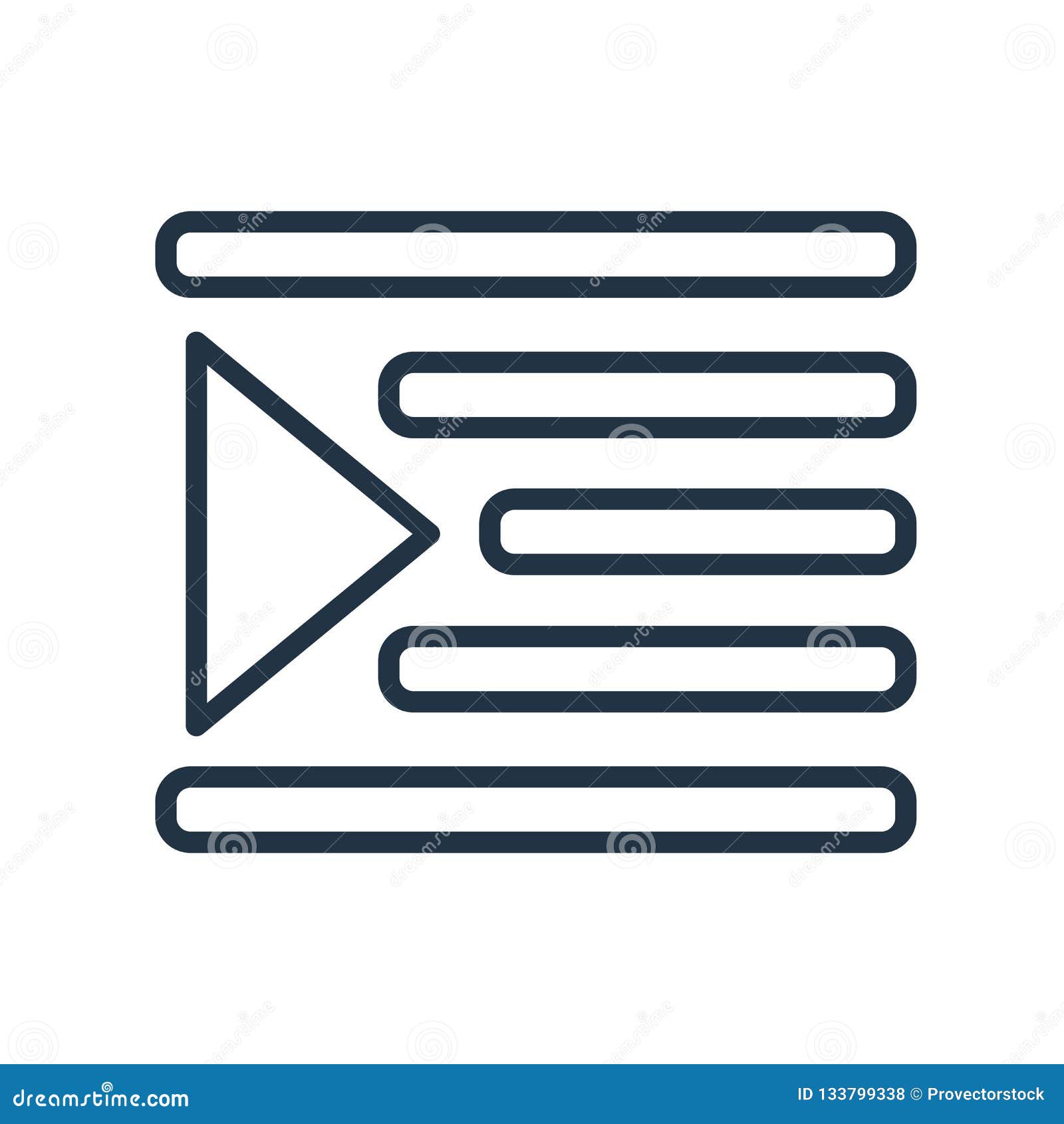 Indent Icon Of 3 Types. Isolated Vector Sign Symbol. | CartoonDealer ...