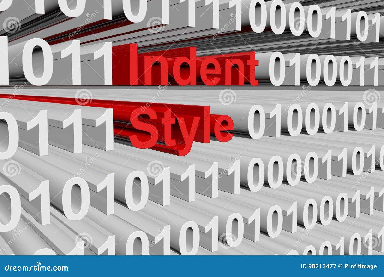 Indent style stock illustration. Illustration of render - 90213477