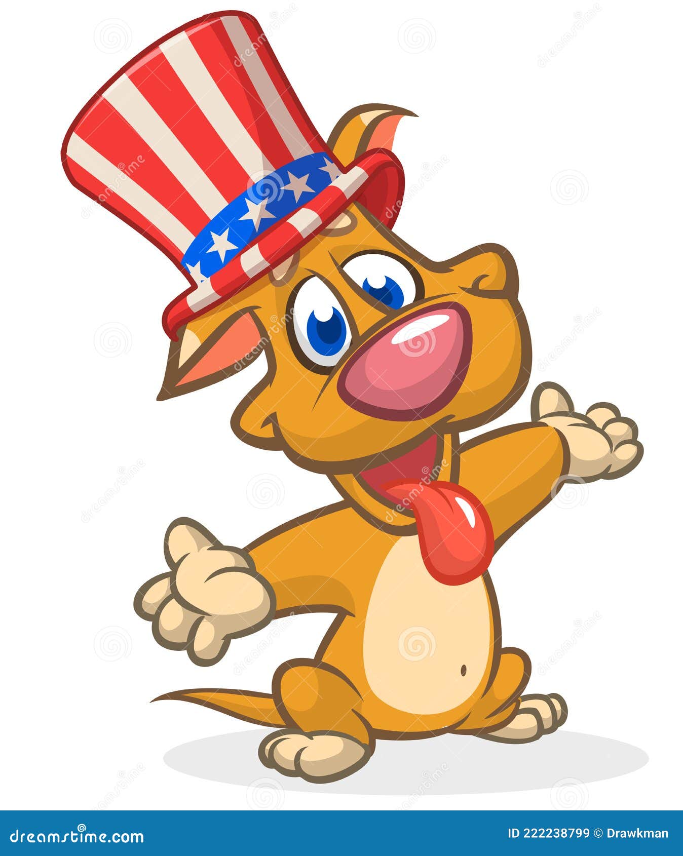 Boy Wearing Uncle Sam Outfit Cartoon Clipart Vector Illustration ...