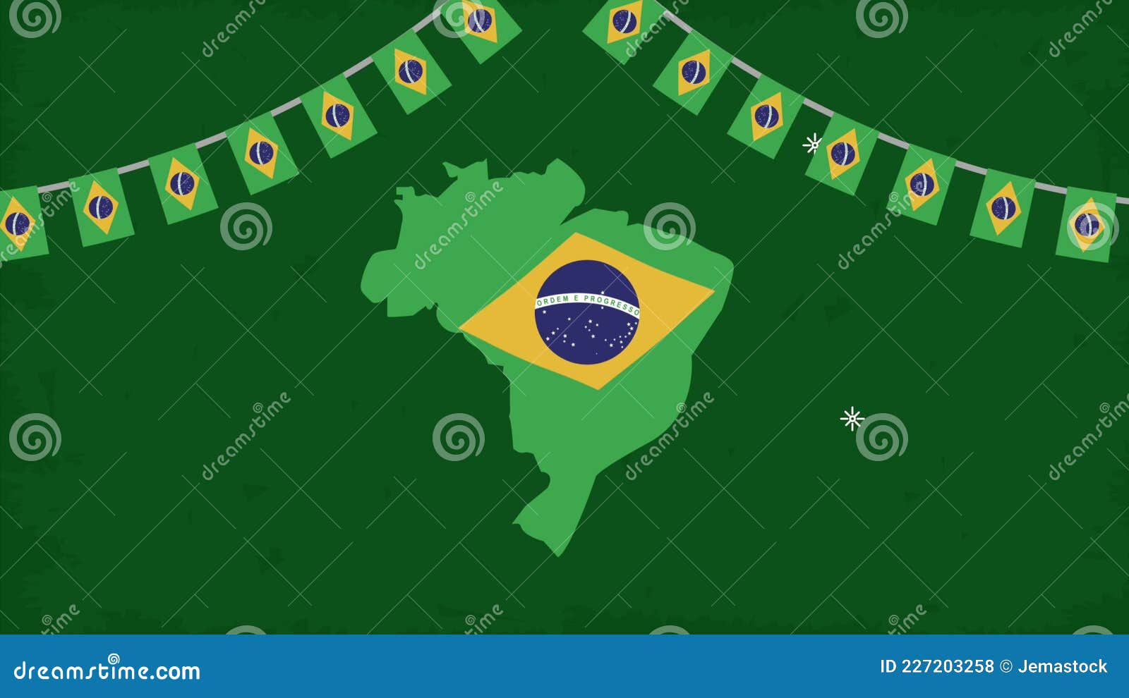 Independence Brazil Animation with Flag in Map Stock Footage - Video of ...